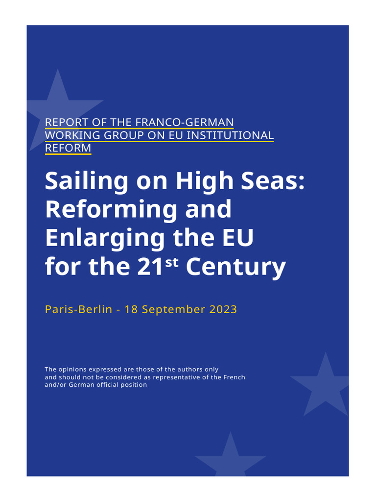 Paper EU Reform | PDF | European Union | Enlargement Of The European Union