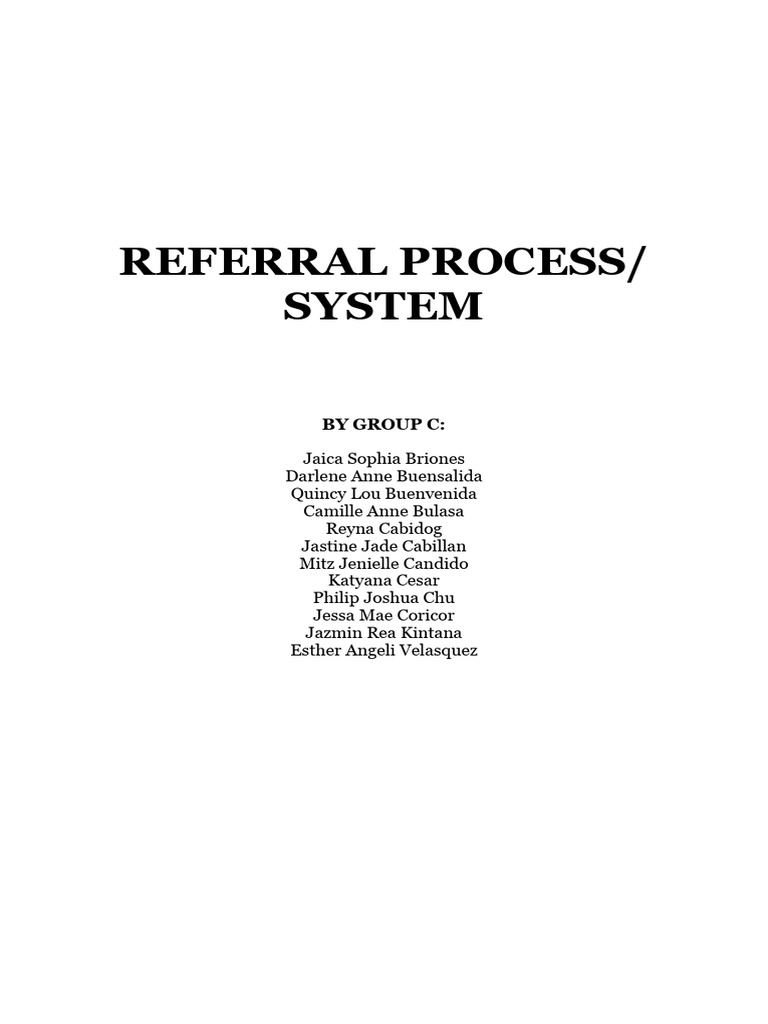 Referral Process | Download Free PDF | Health Care | Patient