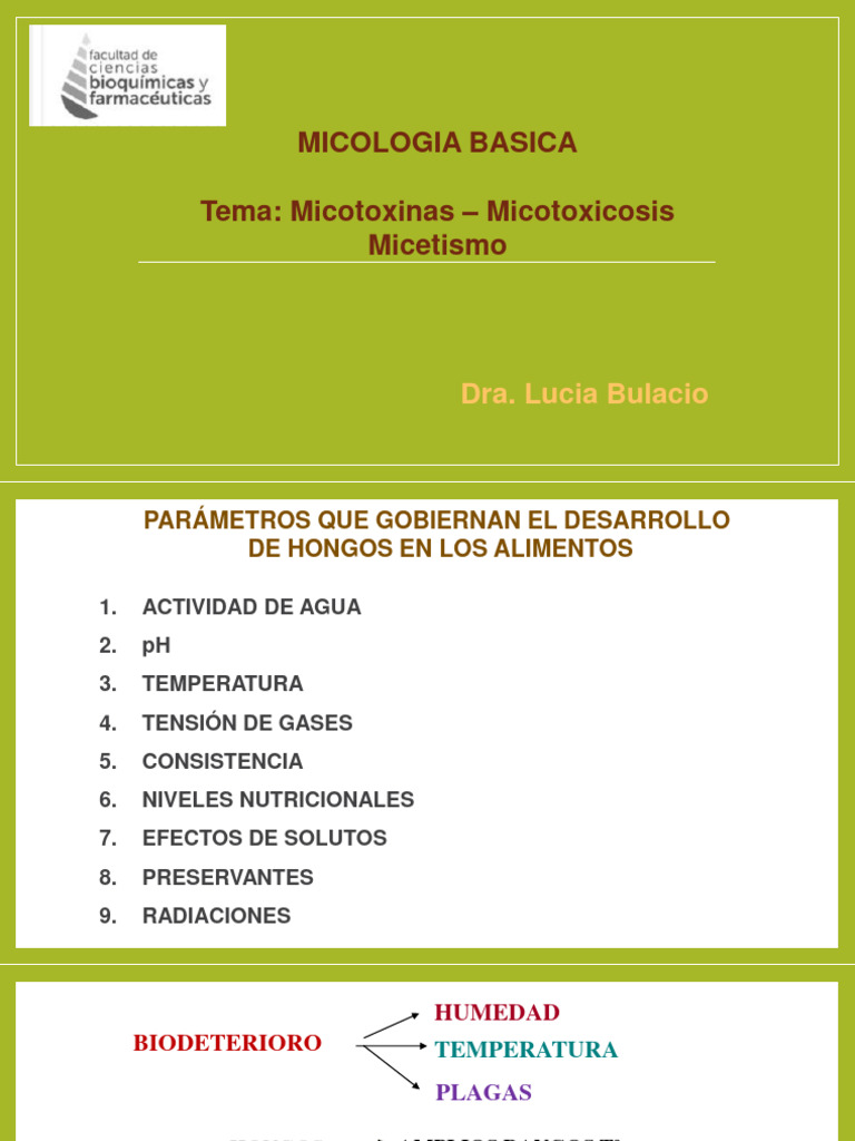 Micotoxicosis y Micetismo 2023 | PDF | Micotoxinas | Toxicología