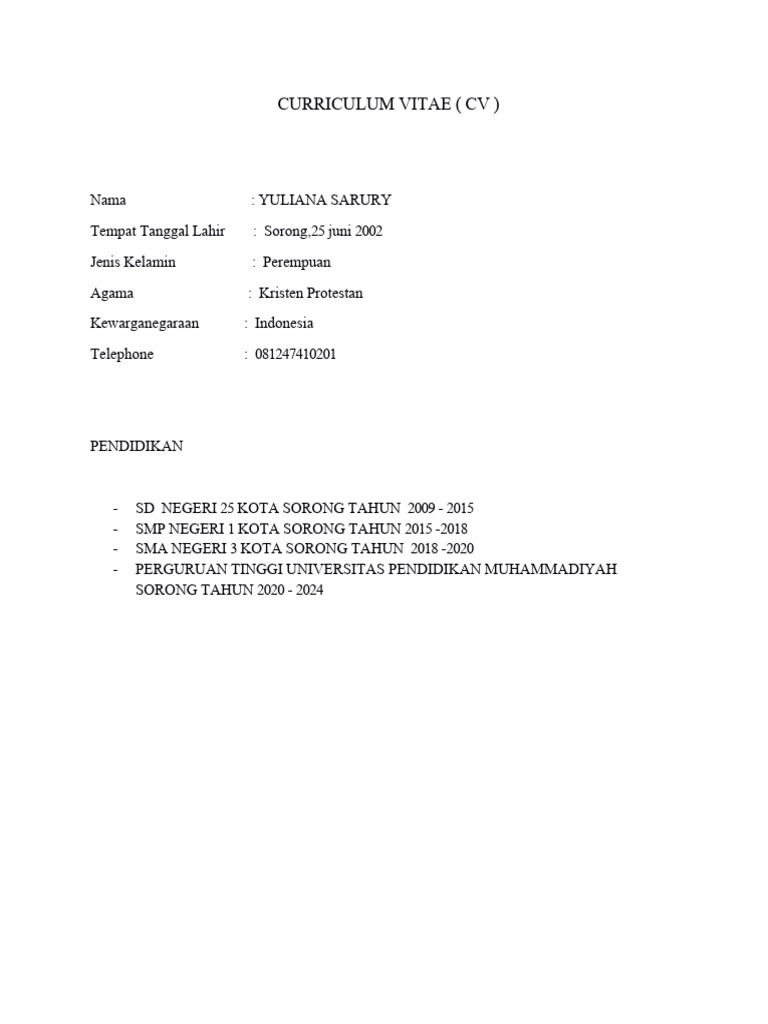 Curriculum Vitae (CV) | PDF