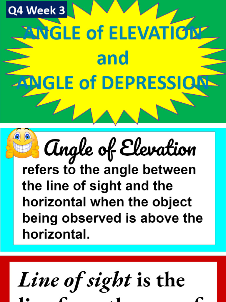 Q4-W3-Angle-of-Elevation-and-Depression | PDF | Elementary Mathematics ...