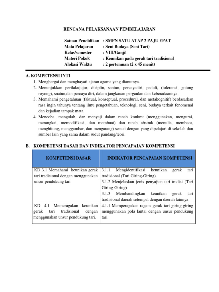 1.1 - RPP Aksi 1 - Lathifah-1 | PDF