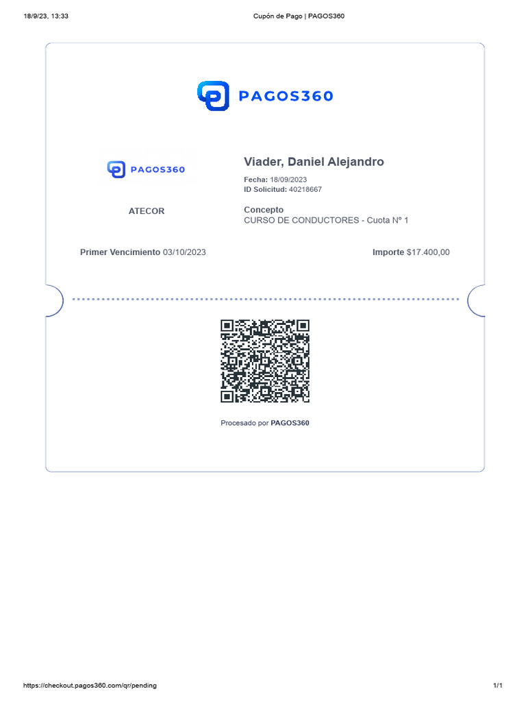 QR - Pagos360 - Viader | PDF