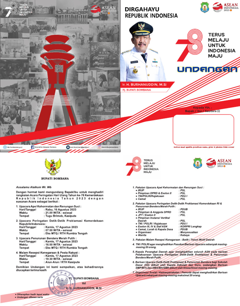 Undangan Hut Ri 78 2023 1 Pdf