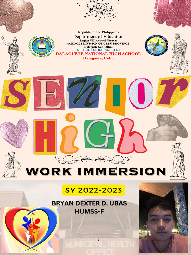 Cover Page Work Immersion Portfolio 1 (2) | PDF | Nursing | Health Care