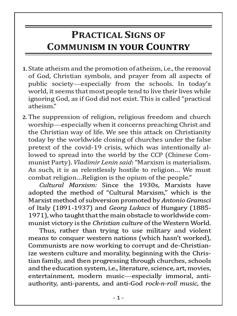 Pamphlet - Communism in Your Country | PDF | Communism | Marxism