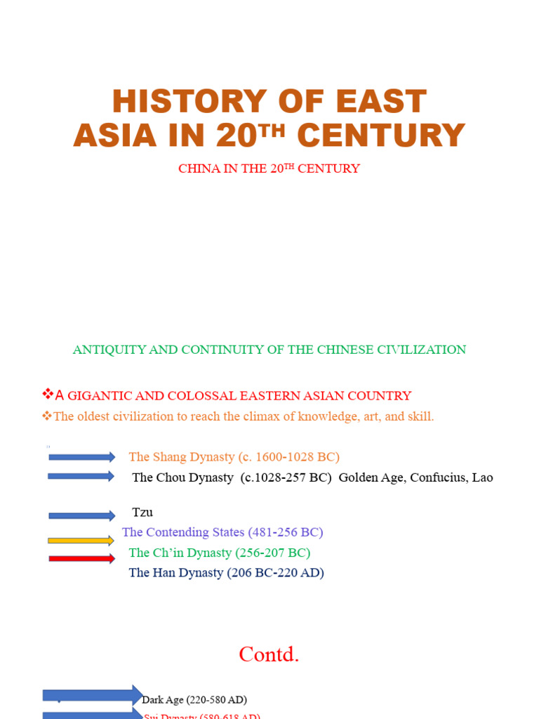 History of East Asia in 20th Century-1 | PDF | Opium | British Empire