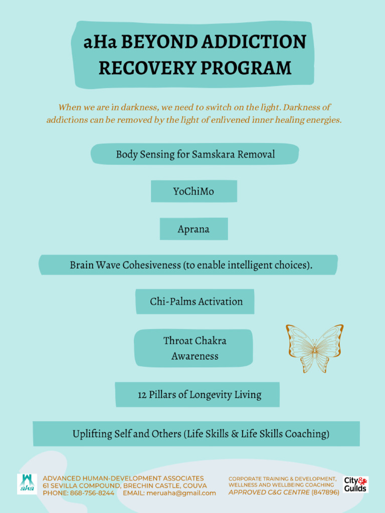 Aha BEYOND ADDICTION RECOVERY PROGRAM | PDF