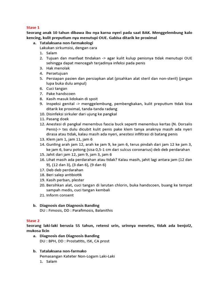 Catatan OSCE 5 | PDF | Kesehatan Holistik