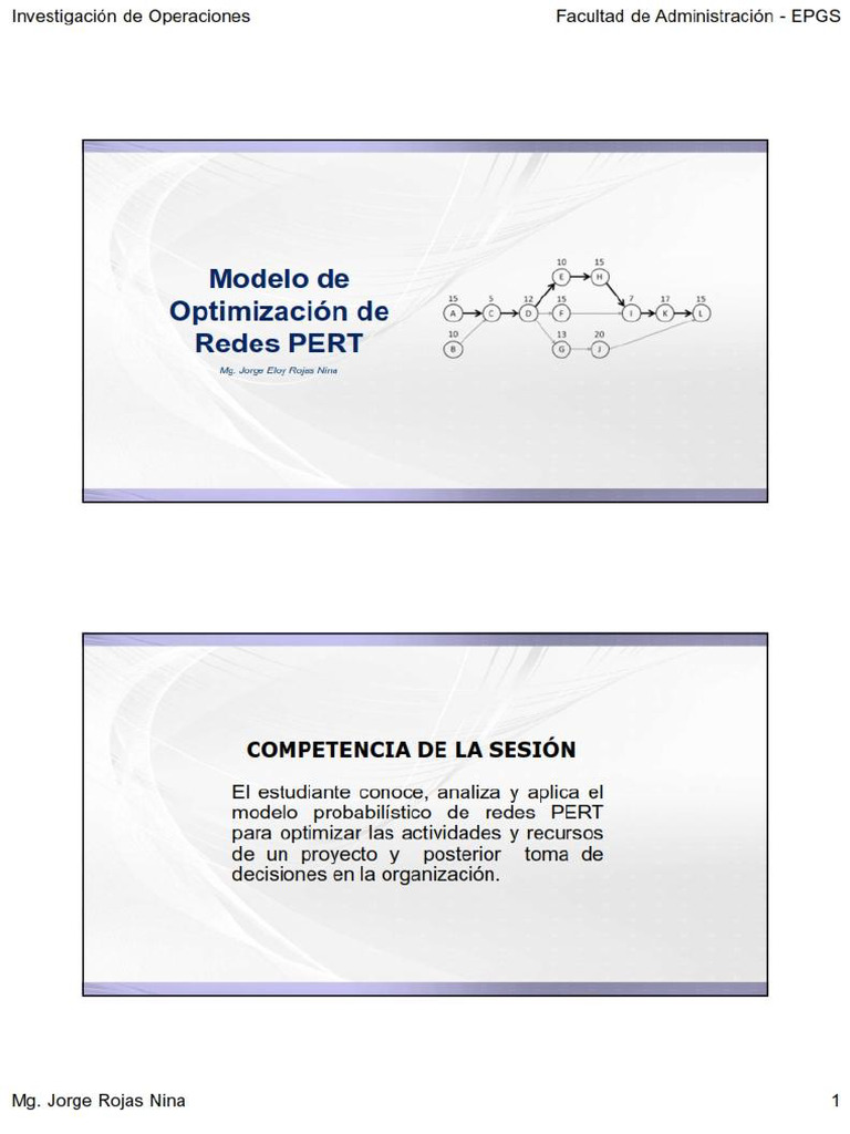 IO-13 Modelo de Redes PERT.v1 | PDF