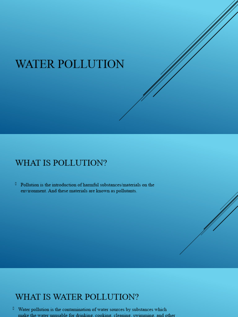 PowerPoint On Water Pollution | PDF | Water Pollution | Pollution