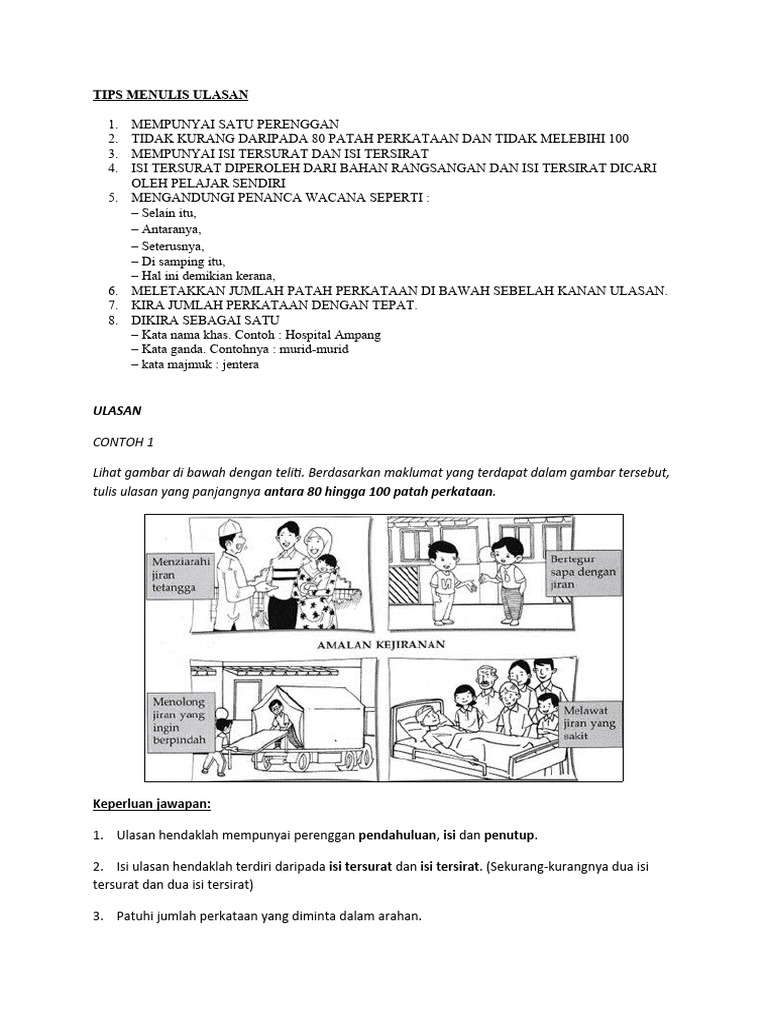 Contoh Ulasan Dan Tips Menjawab Ulasan | PDF