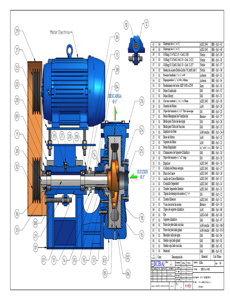 Partes de Bomba Horizontal Matabi | PDF | Máquinas | Ingeniería mecánica