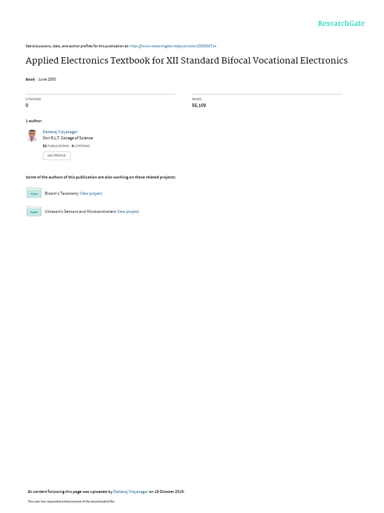 Applied Electronics Textbook Sample | PDF | Rectifier | Operational ...