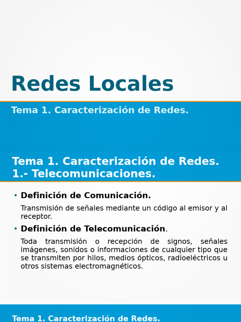 UT 01 - Caracterizacion de Redes - Modif | PDF | Red de computadoras | Enrutador (Computación)