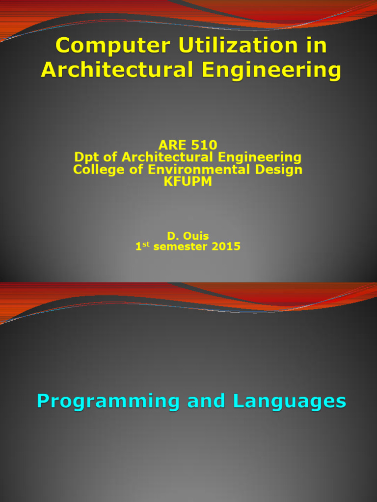 ARE - 510 - 6 - Programming and Languages | PDF | Computer Program | Programming