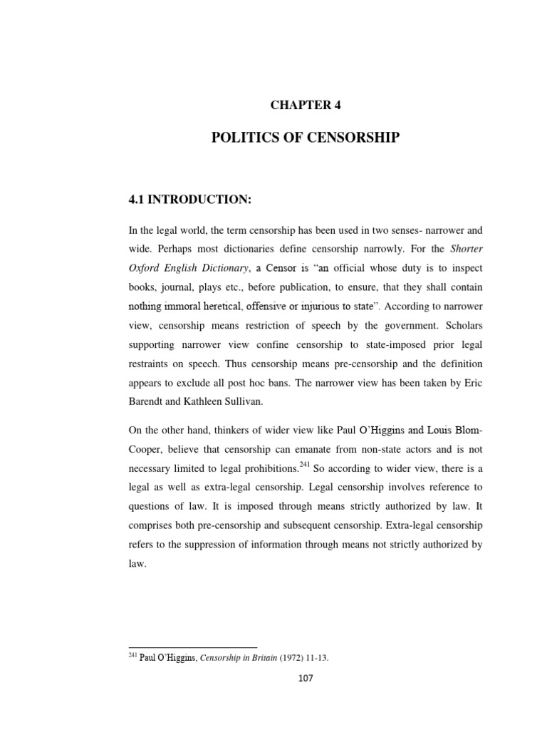 09 Chapter 4 PDF | PDF | Censorship