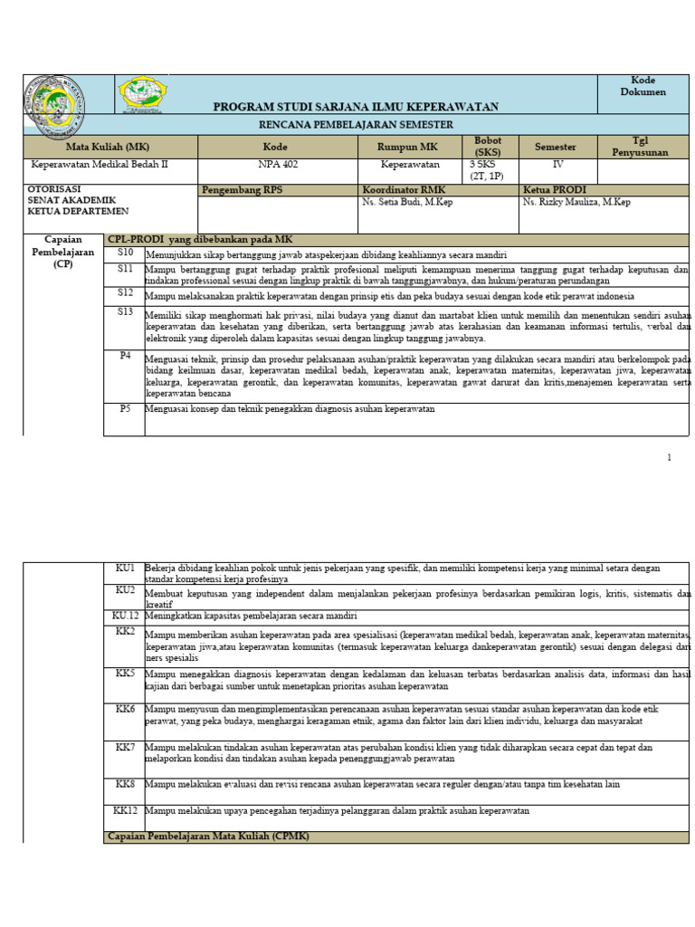 RPS KMB Ii Ok | PDF | Sains & Matematika