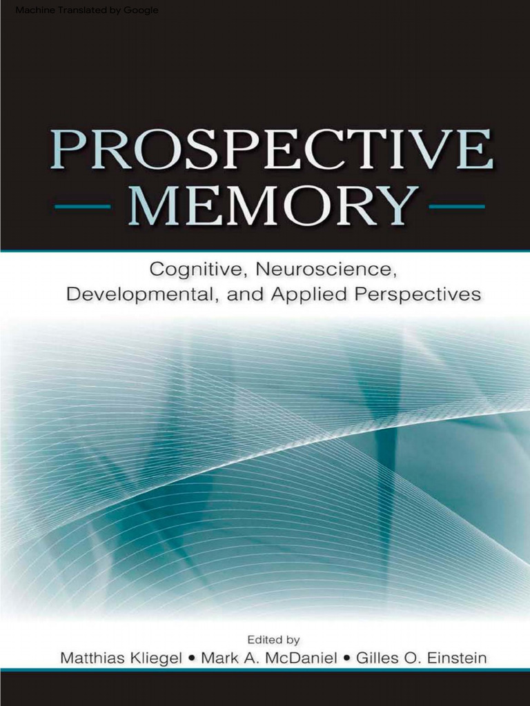 Prospective Memory Livro | PDF | Neuropsicologia | Memória