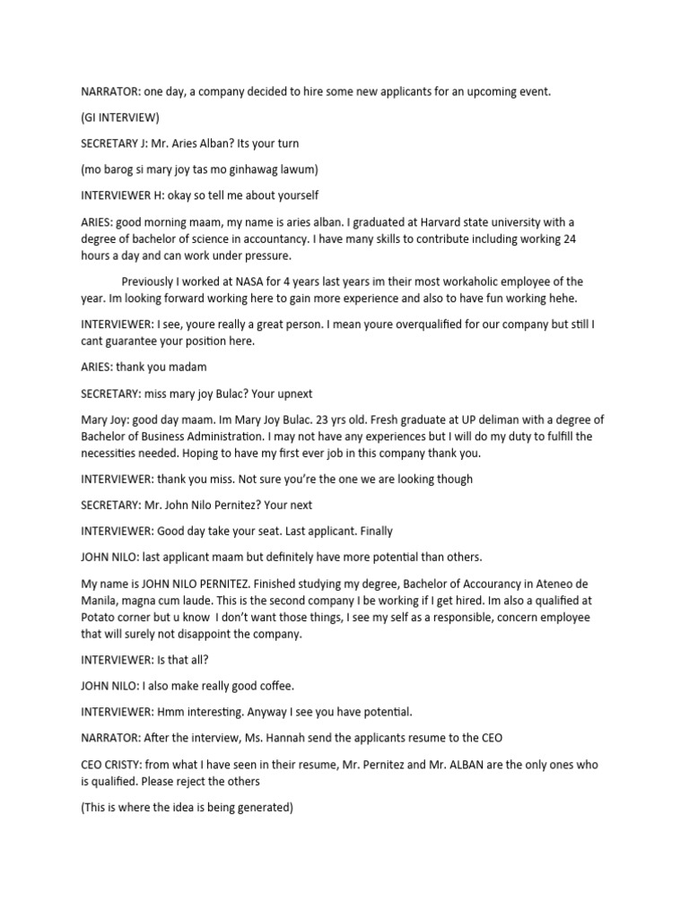 Role Play Oral Comm | PDF