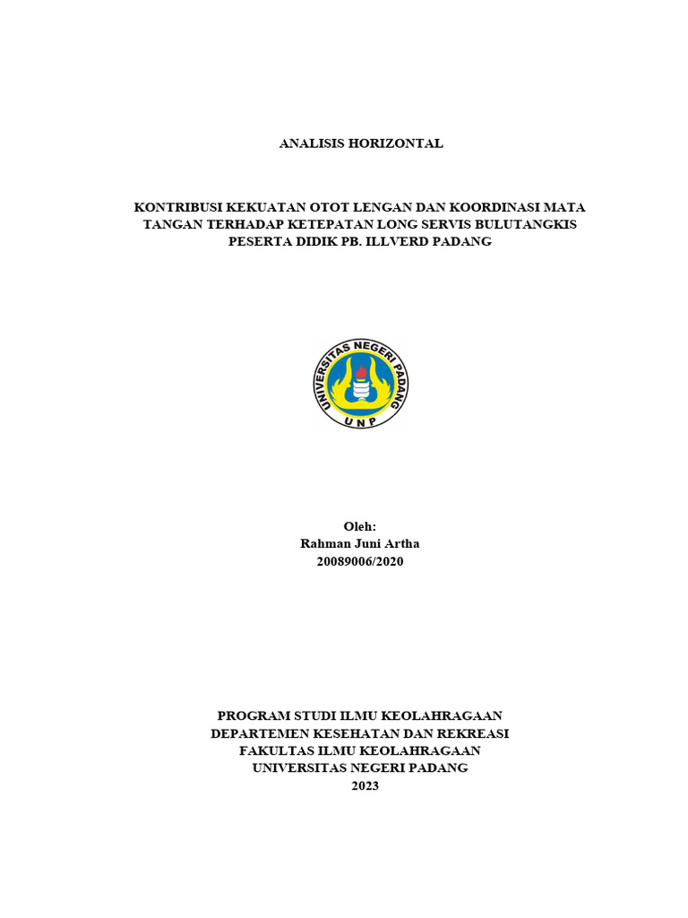 Analisis Horizontal Penelitian Rahman Juni Kontribusi 19 Juli 2023 | PDF