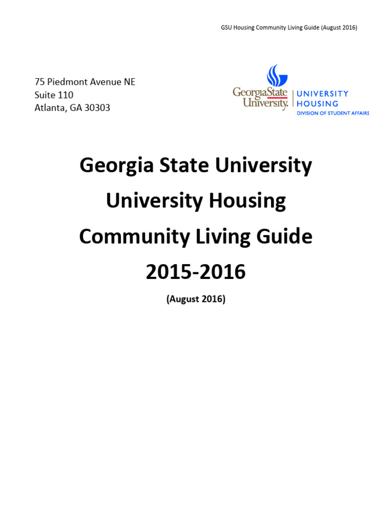 Community Living Guide 2015-2016 - PDF Room | PDF
