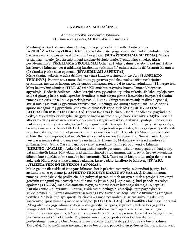 Samprotavimo Rasinys | PDF