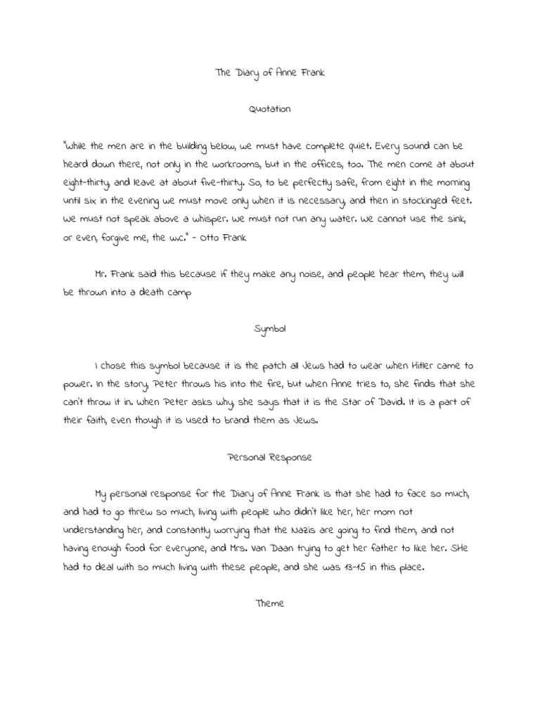 The Diary of Anne Frank | PDF