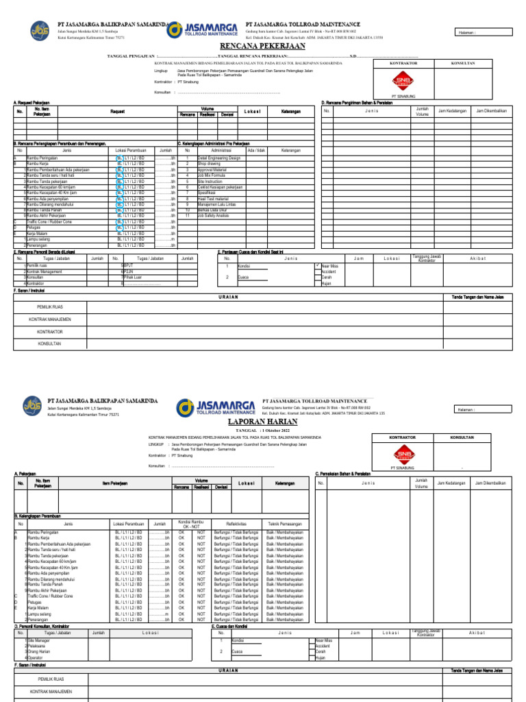 Laporan Harian & Backup Quantity Update | PDF