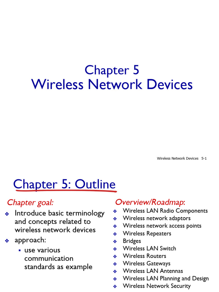 Wireless (Chapter 5) | PDF | Computer Network | Wireless Lan