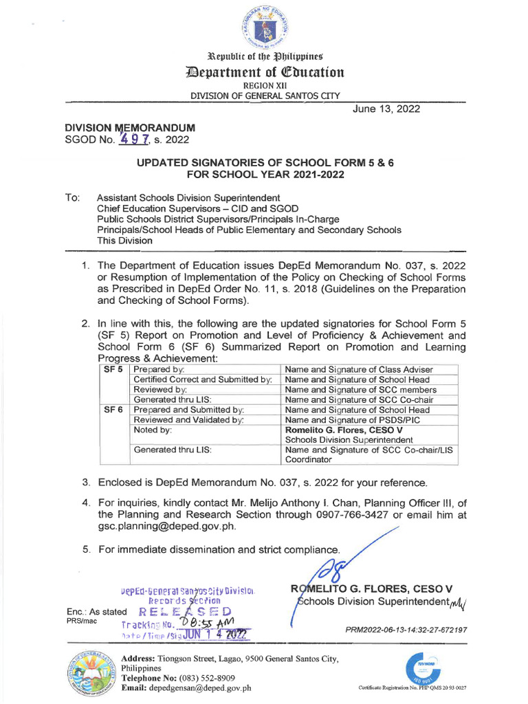 DIVISION-MEMO-497-S.2022-UPDATED-SIGNATORIES-OF-SCHOOL-FORM-5-6-FOR ...