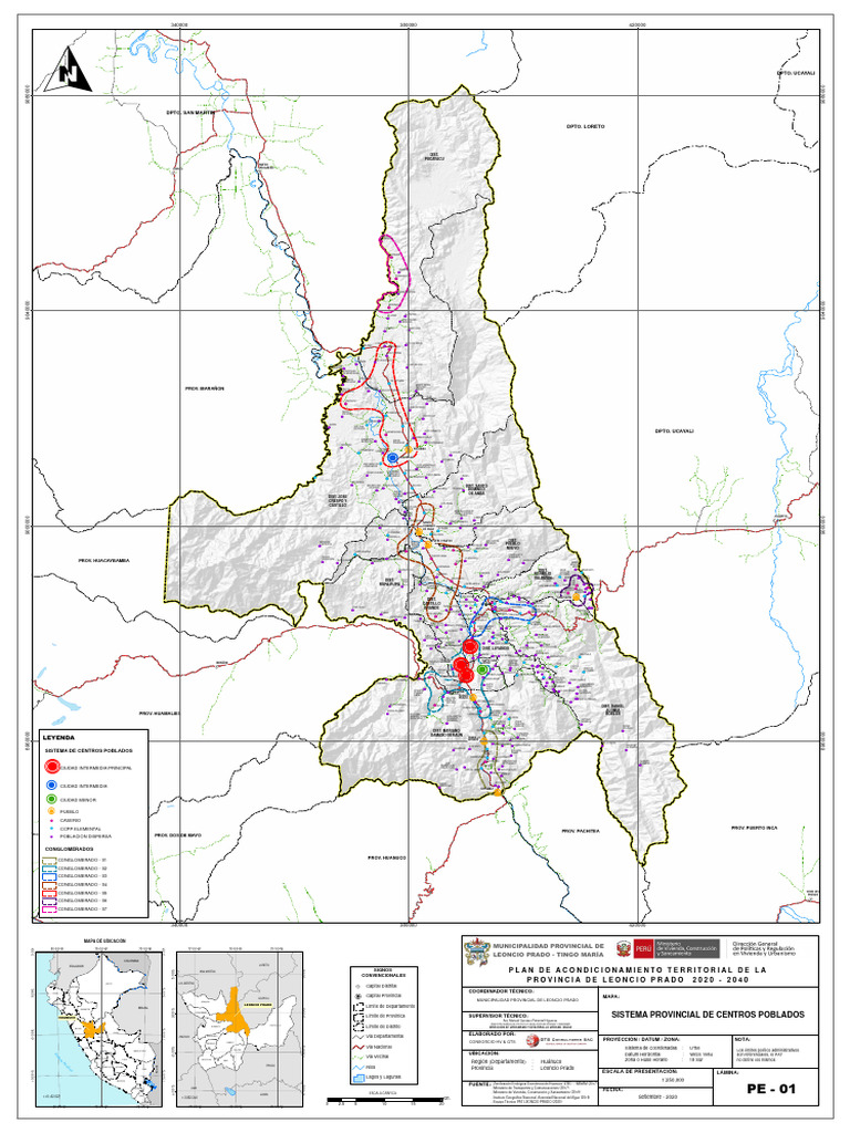 Pe - 01 - Mapa Del Sistema Provincial de Centros Poblados - A1 | PDF