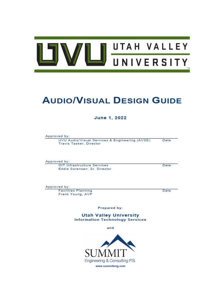 Audiovisual Design Guide | PDF | Video | Loudspeaker