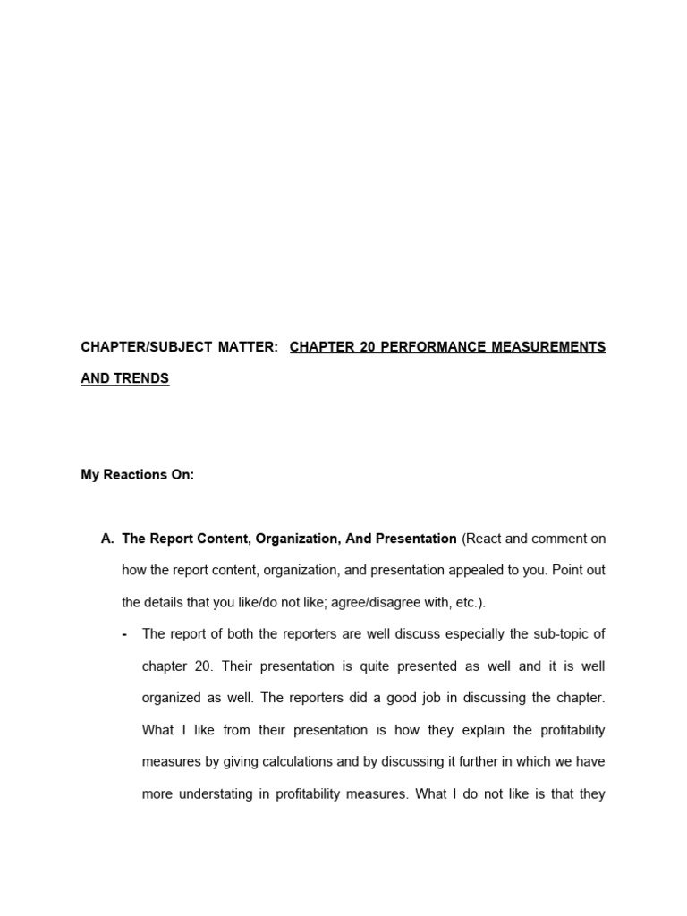 Reaction Paper | PDF | Decision Making | Performance Indicator
