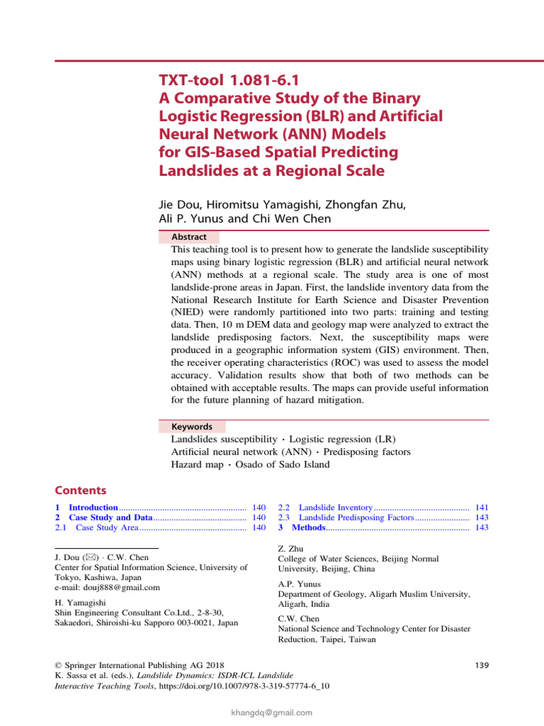 A Comparative Study of The Binary Logistic Regression (BLR) and Artificial Neural Network (ANN ...