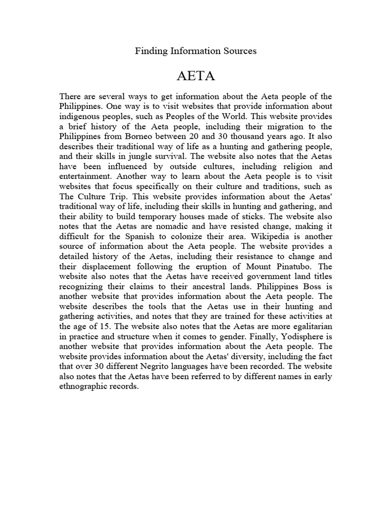 Aeta | PDF