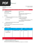 Agua Hoja de Seguridad | PDF | Agua | Solubilidad