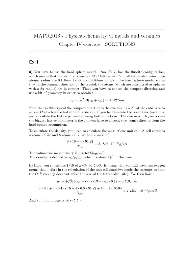 Chapter 4 - Solutions | PDF | Crystal Structure | Nature