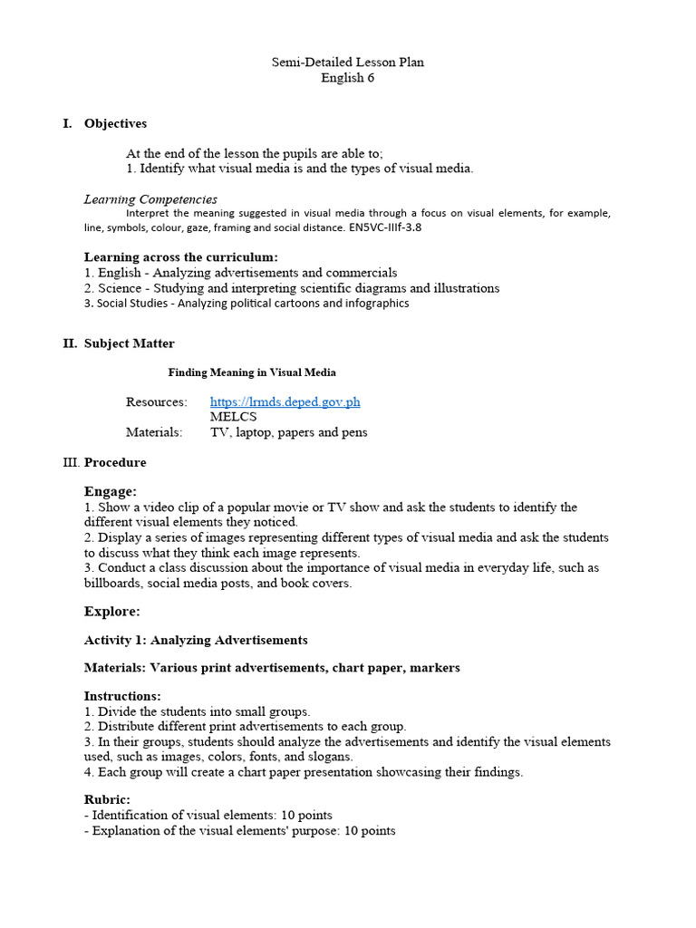Lesson Plan | PDF | Mass Media | Advertising Lesson Plan | PDF | Mass Media | Advertising
