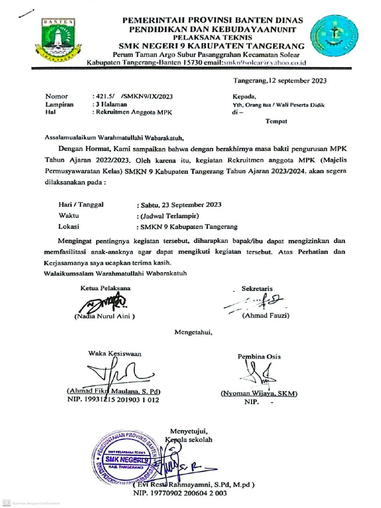 Surat Rekomendasi Mpk-2 | PDF