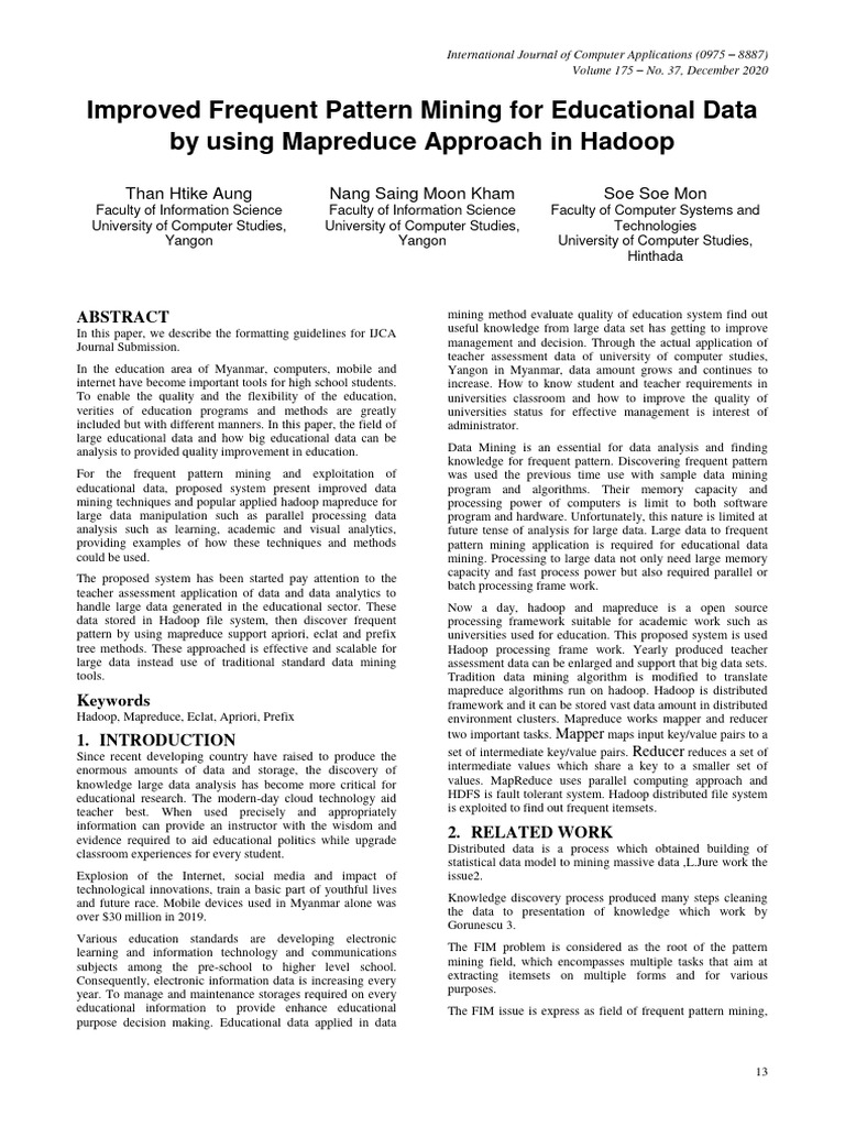 Improved Frequent Pattern Mining For Educational Data | PDF | Apache ... Improved Frequent Pattern Mining For Educational Data | PDF | Apache ...