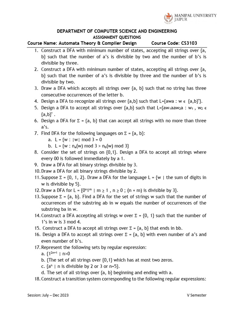 ACD Course Assignment | PDF | Logic | Computer Science