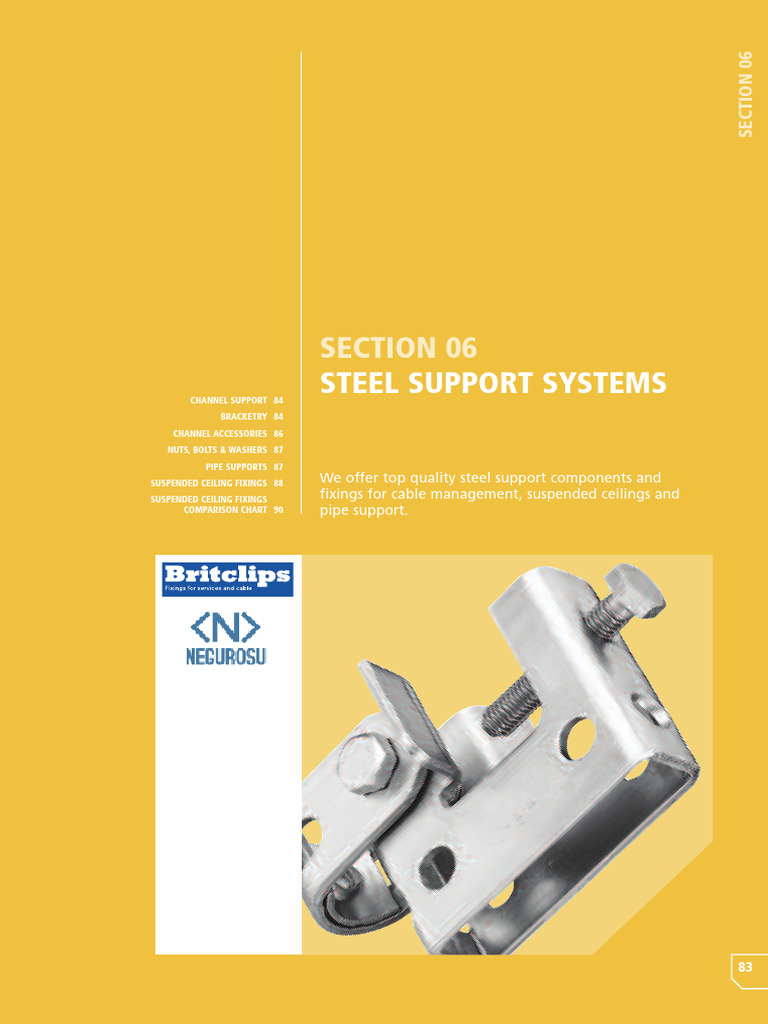 Steel Support Systems | PDF | Screw | Pipe (Fluid Conveyance)