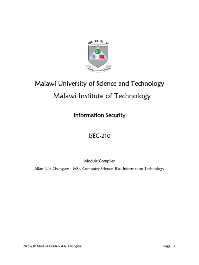 Isec Information Management Pdf Authentication Information Security