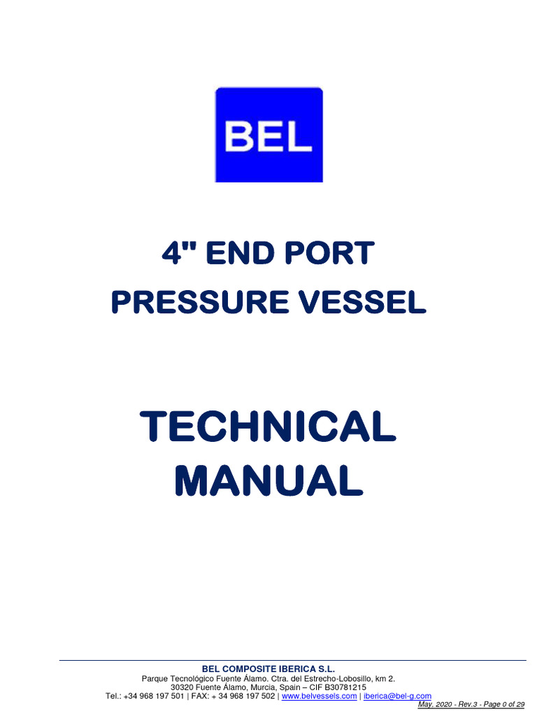 4" End Port Pressure Vessel Manual | PDF | Civil Engineering ...