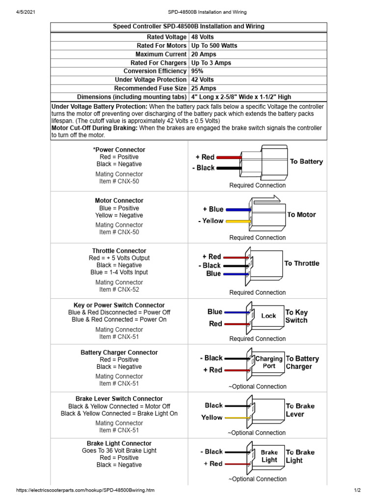 SPD-48500B Installation and Wiring | PDF | Electrical Connector ...