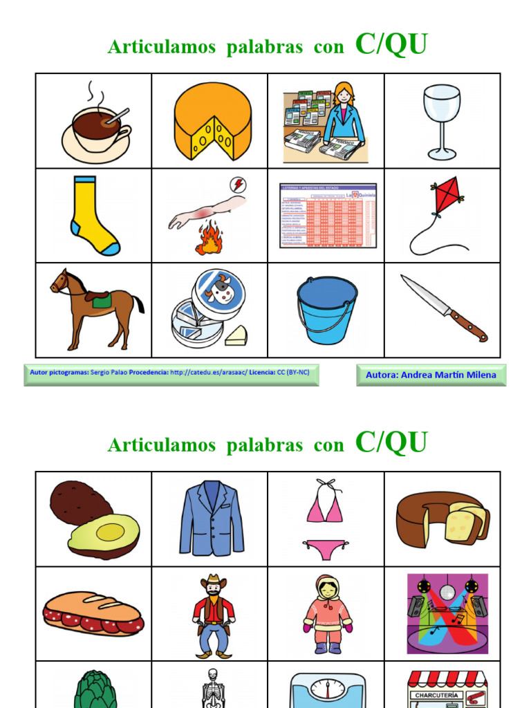Articulamos palabras con C y QU | PDF
