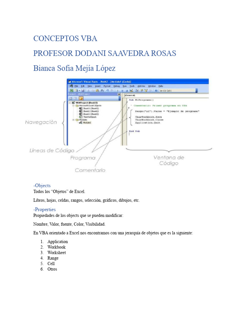 Guía Básica de VBA para Excel | PDF | Microsoft Excel | Macro (informática)