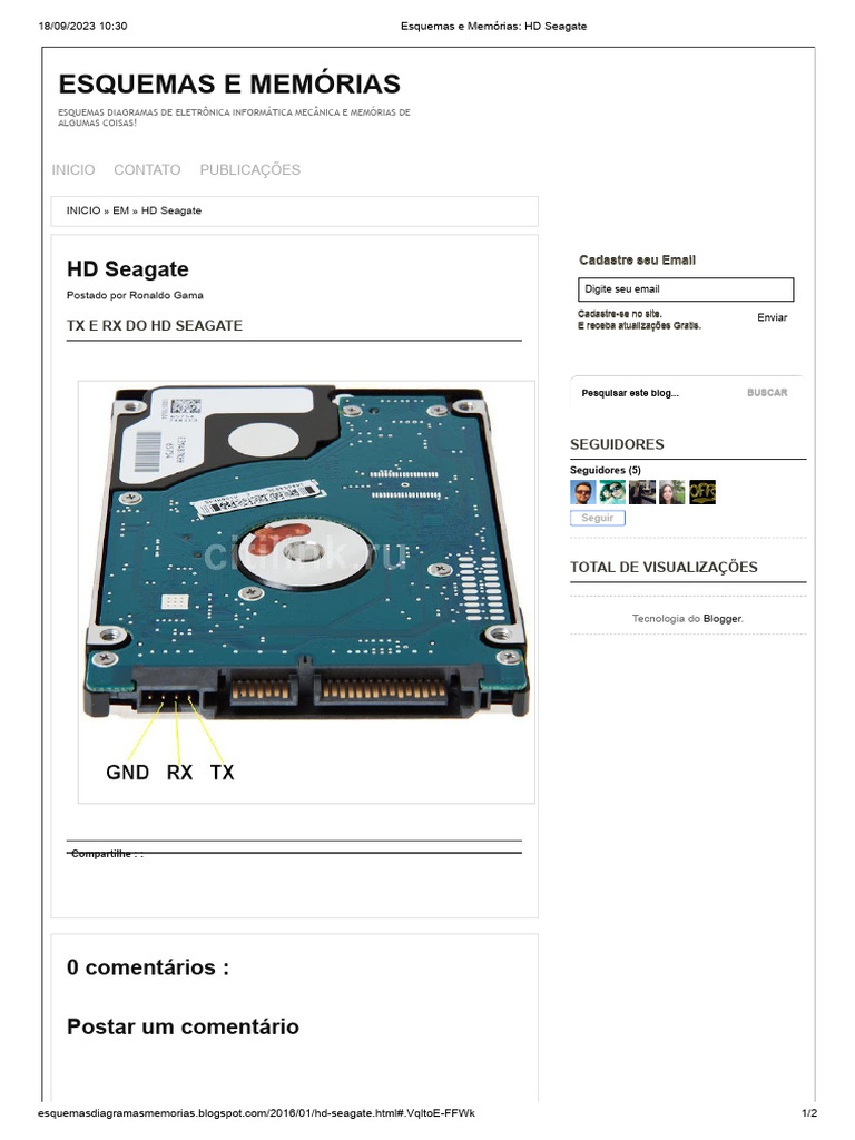 Esquemas e Memórias - HD Seagate | PDF