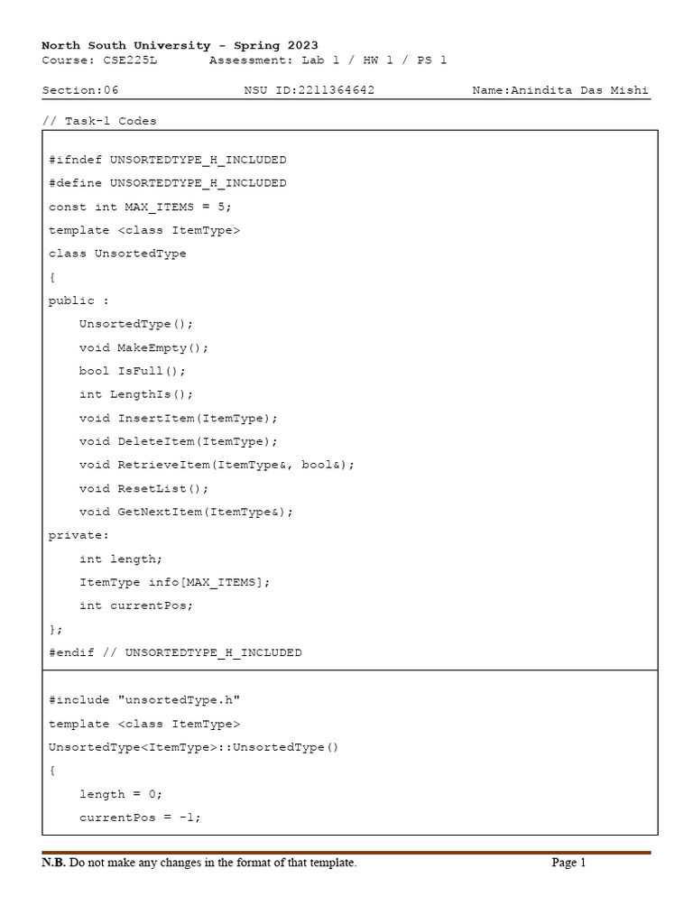 CSE225L HW2 Codes | PDF | Namespace | Software Engineering